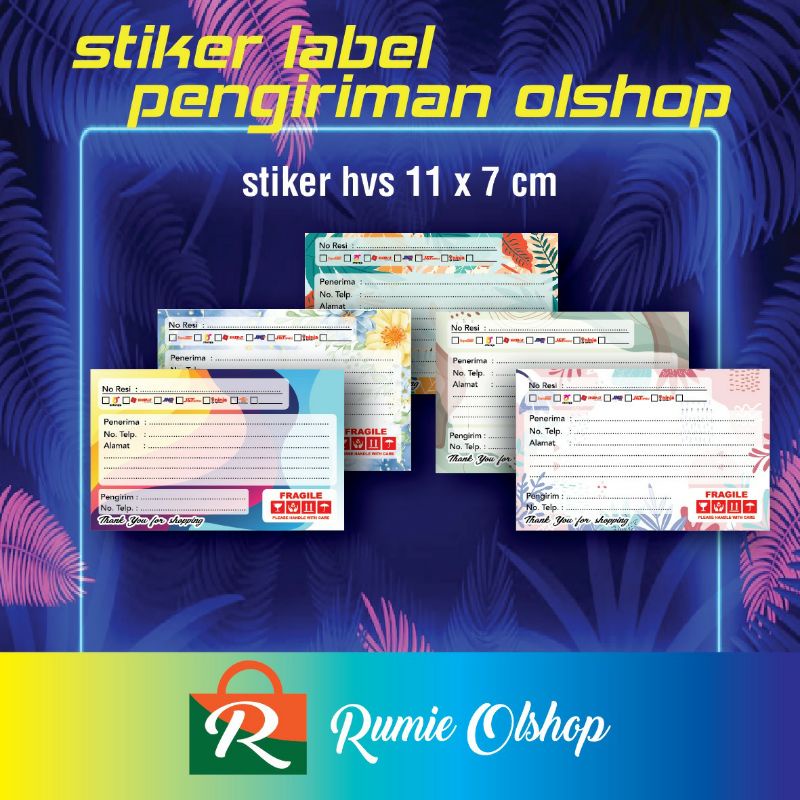 Jual stiker pengiriman olshop / stiker alamat pengiriman / stiker label ...