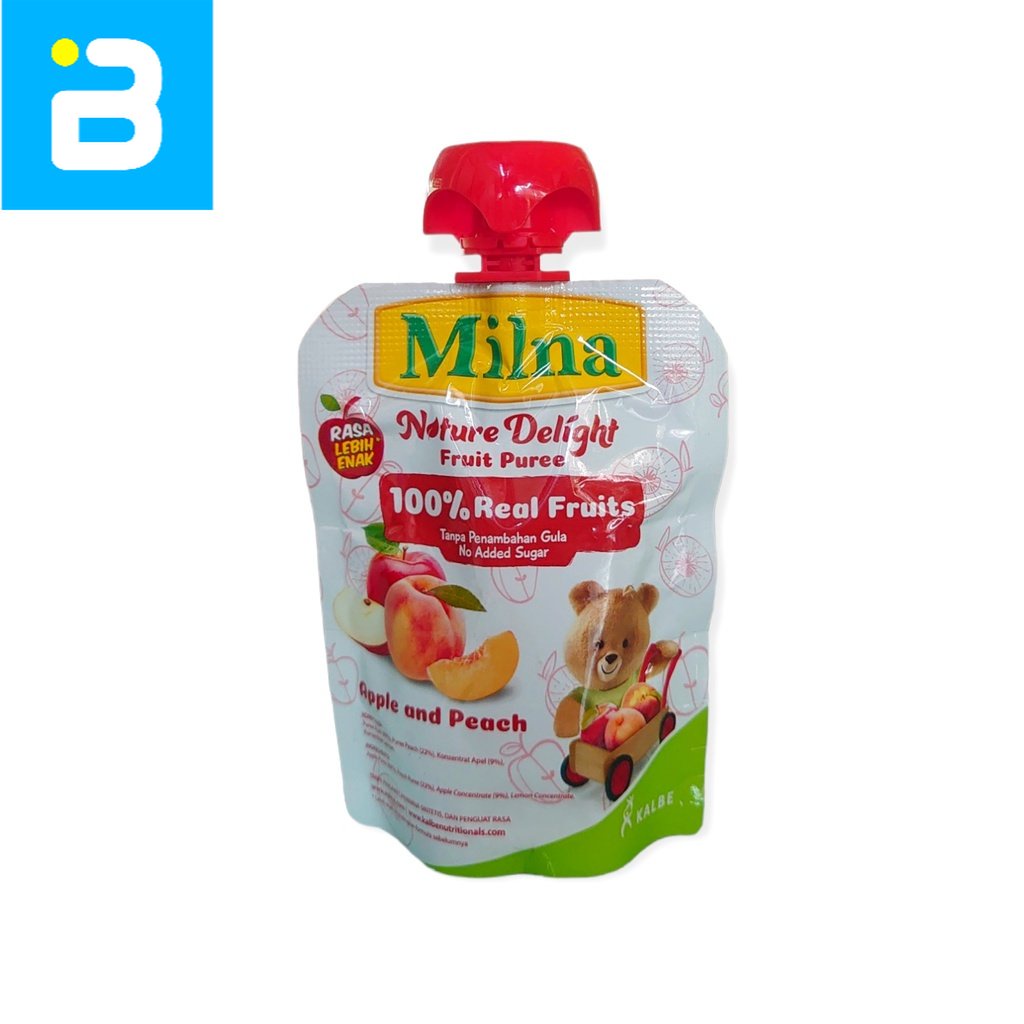 Jual Milna Nature Delight Apple and Peach 80 G | Shopee Indonesia