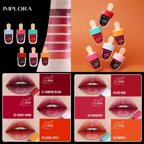 Jual LIPTINT IMPLORA CHEEK LIP TINT (6 VARIAN WARNA) | Shopee Indonesia