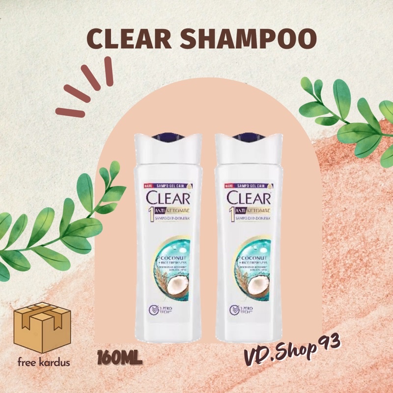 Jual CLEAR SHAMPO ANTI KETOMBE COCONUT + RICE FRESHNESS 160ML | Shopee ...