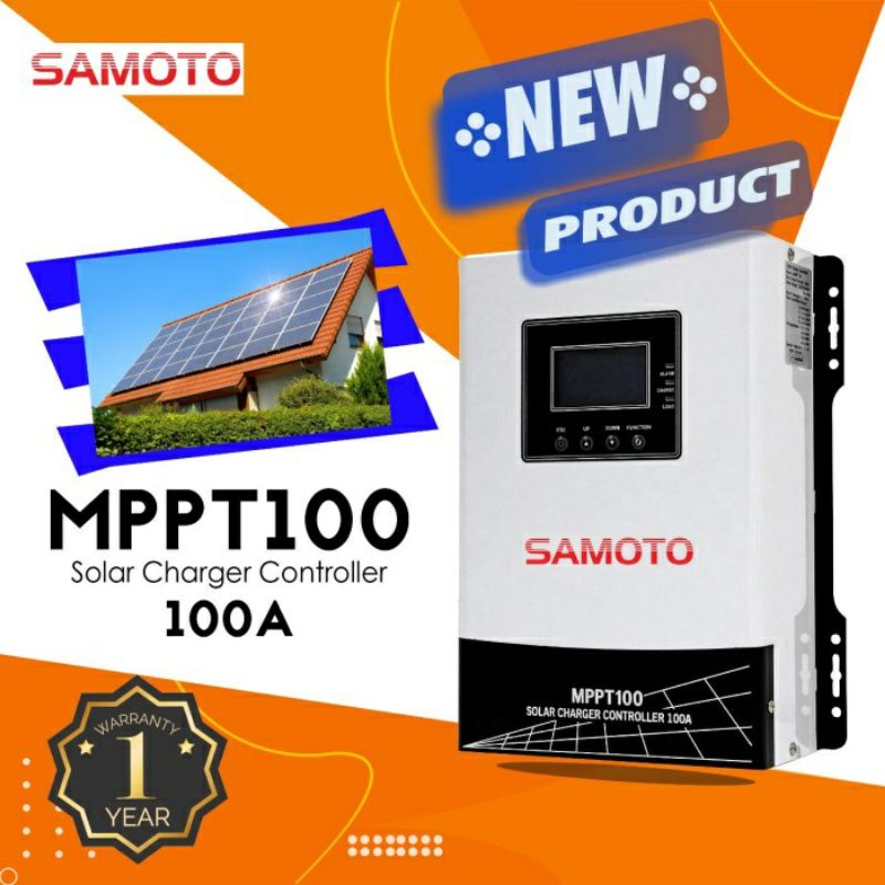 Jual SOLAR CHARGE CONTROLLER MPPT 100A SAMOTO 12V 24V 36V 48V /UPS /INVERTER /BATERAI VRLA ...