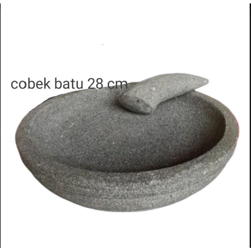 Jual Cobek batu asli bubut ukuran 28 cm plus ulekan | Shopee Indonesia