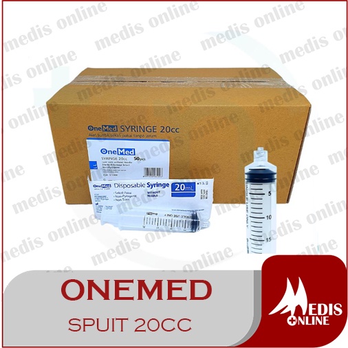 Jual Spuit 20cc / Syringe 20cc Onemed / SPUIT 20 CC ONEMED / SPUIT 20 ...