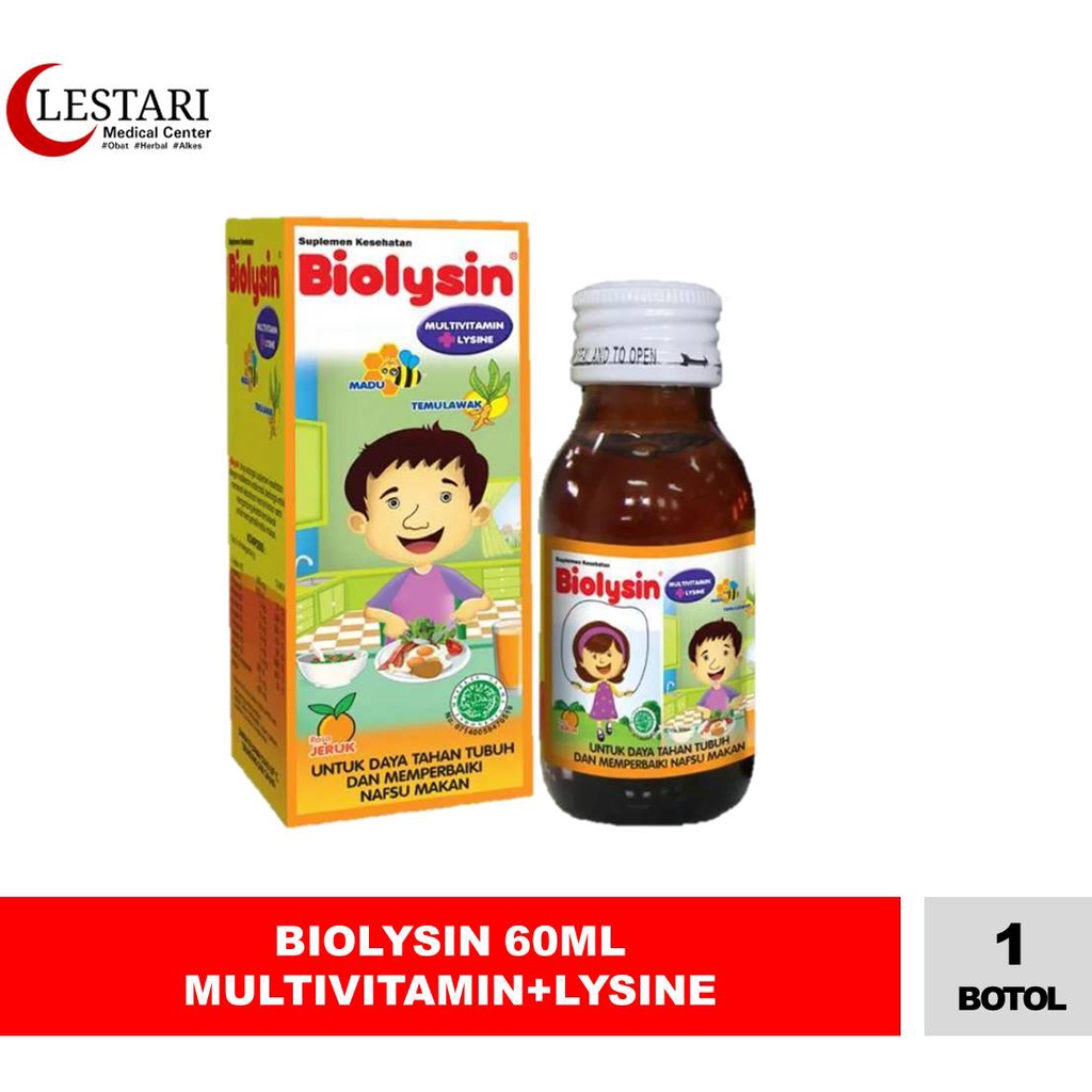 Jual Biolysin multivitamin+lysine 60ml-BOTOL | Shopee Indonesia