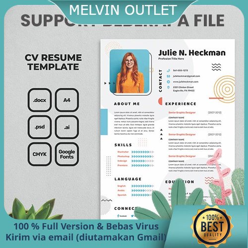 Jual 90+ Template Print CV / Resume Tinggal Drag dan Drop Pakai PSD ...