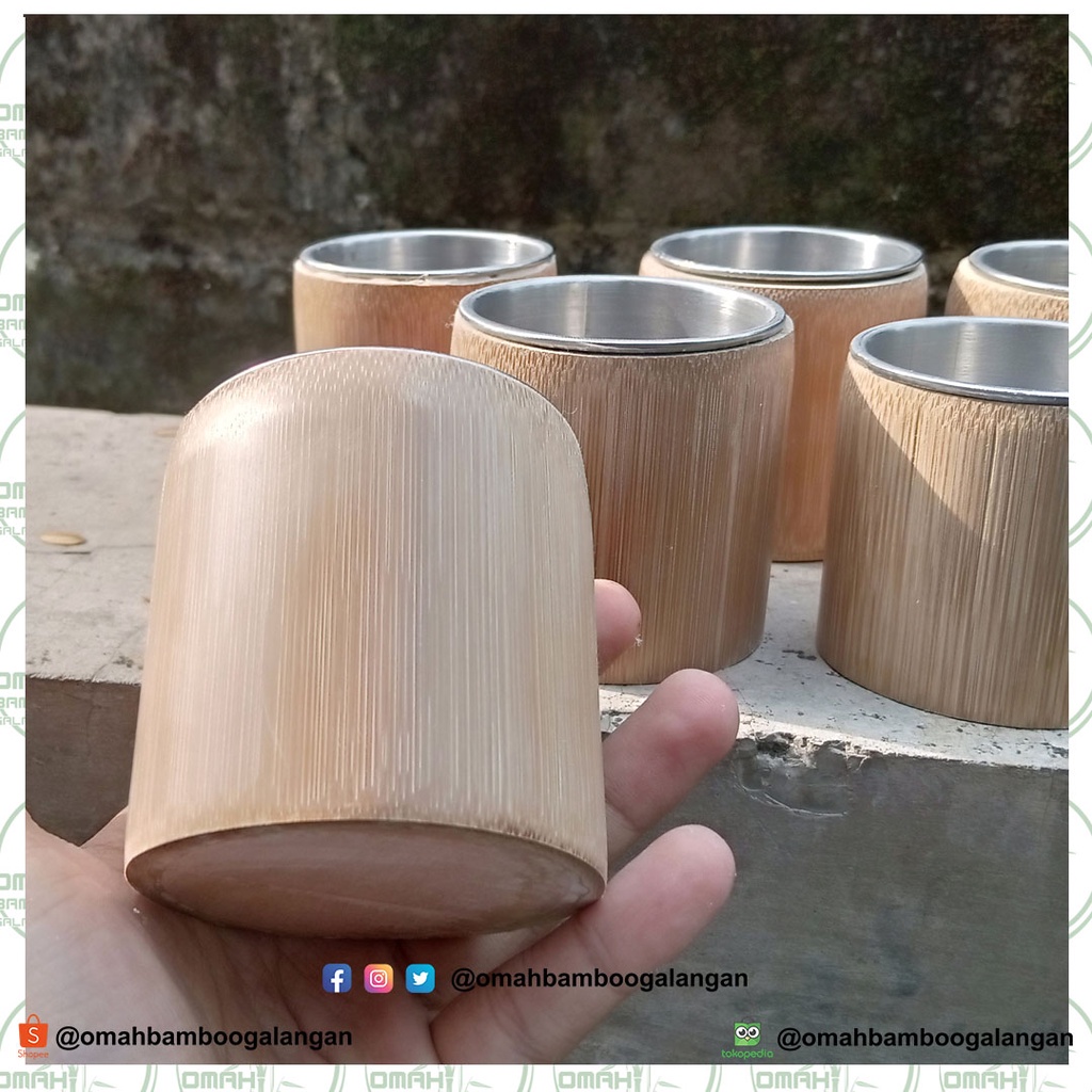 Jual Gelas Bambu, Gelas Bambu Stainless, Gelas Cangkir Bambu Stainless ...