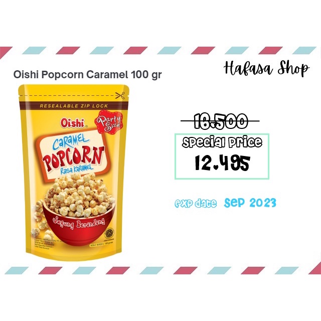 Jual OISHI Popcorn Rasa Caramel 100 gram | Shopee Indonesia