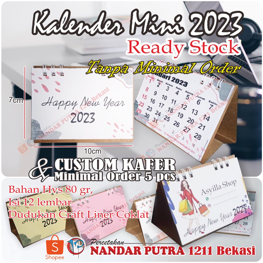 Jual Kalender Mini 2023 / Kalender Duduk Meja Kecil 2023/Souvenir ...