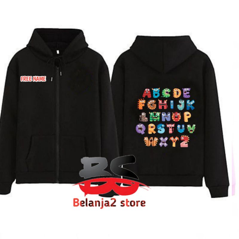 Jual Jaket Zipper Anak Custom Gambar Alphabet Lore Baju Unisex Free ...