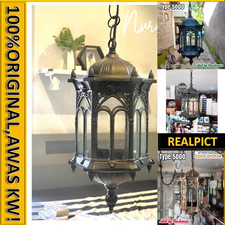 Jual lampu gantung antik klasik 1000 lampu hias gantung kuno-hitam ...