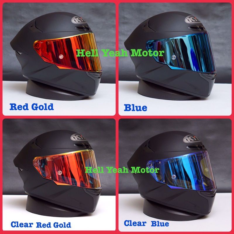 Jual KACA HELM KYT TT-COURSE ORIGINAL COSTUM IRIDIUM BLUE/RED/GOLD ...
