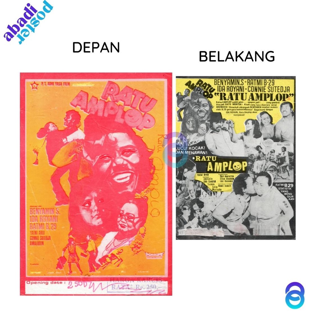 Jual poster film lawas ratu amplop - poster film benyamin ida royani ...