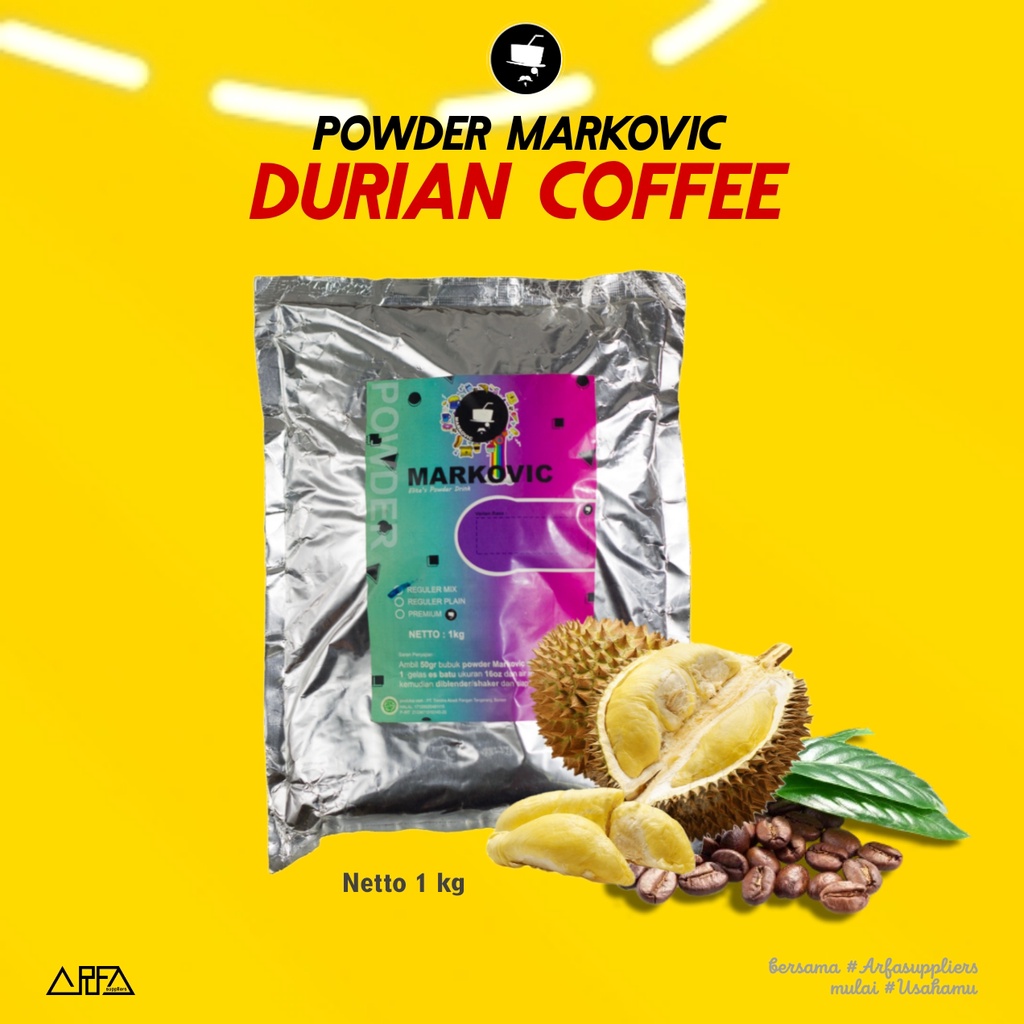 Jual Power Bubuk Minuman Durian Coffee Markovic 1 kg | Shopee Indonesia