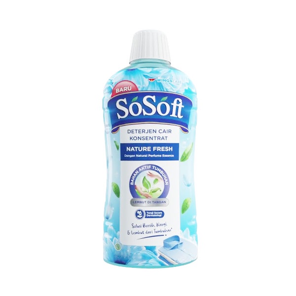 Jual SO SOFT LIQUID DETERGENT NATURAL FRESH BOTOL 700ML | Shopee Indonesia