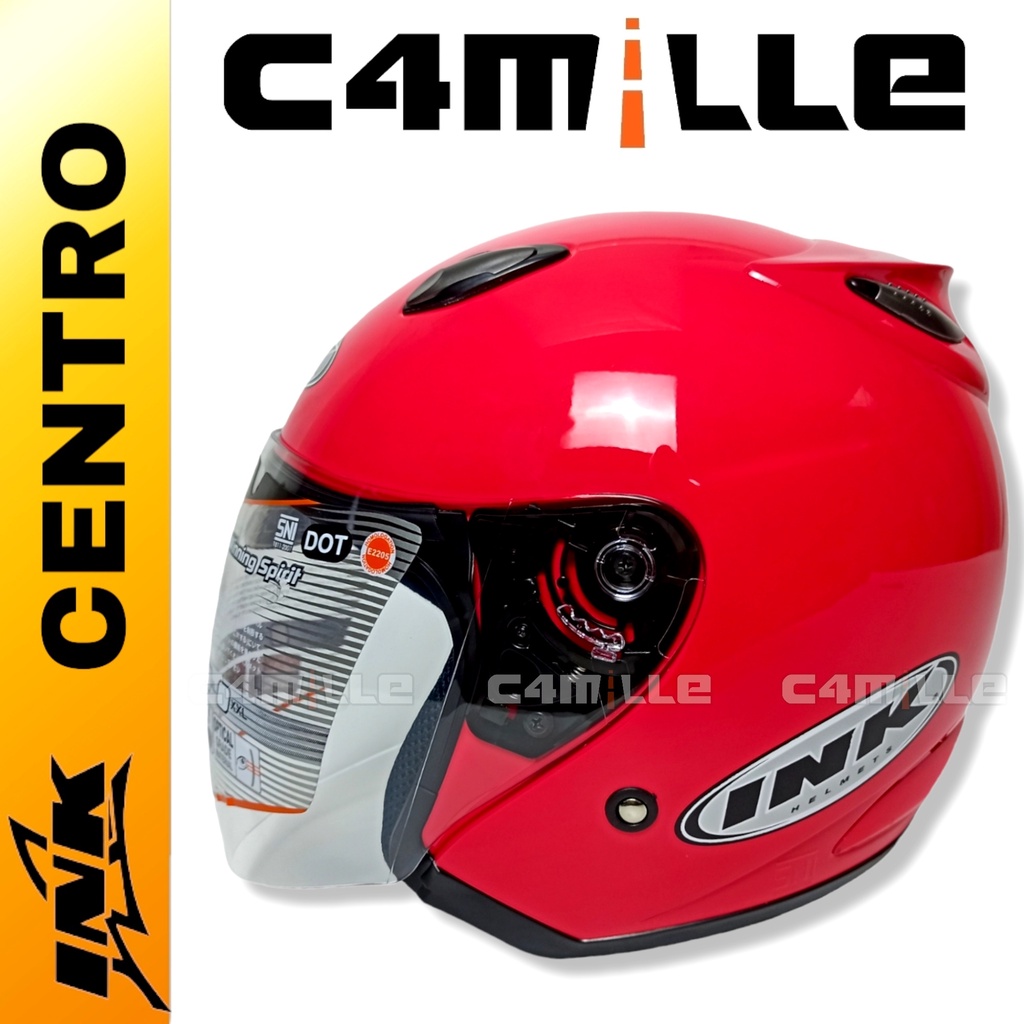 Jual HELM INK CENTRO SOLID ORIGINAL PINK MANGENTA HALF FACE | Shopee ...