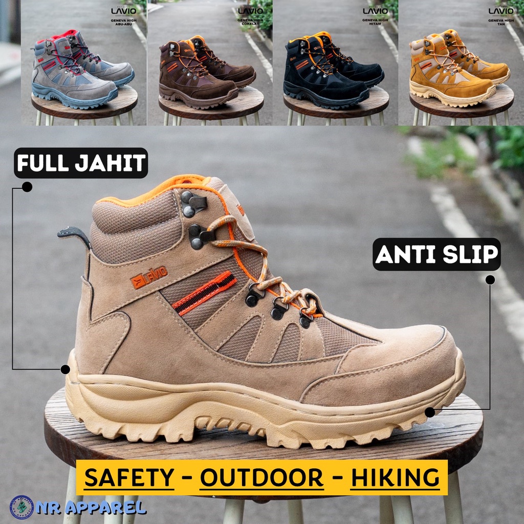 Jual Lavio Sepatu Safety Boots Original Lapangan Proyek Full Jahit ...