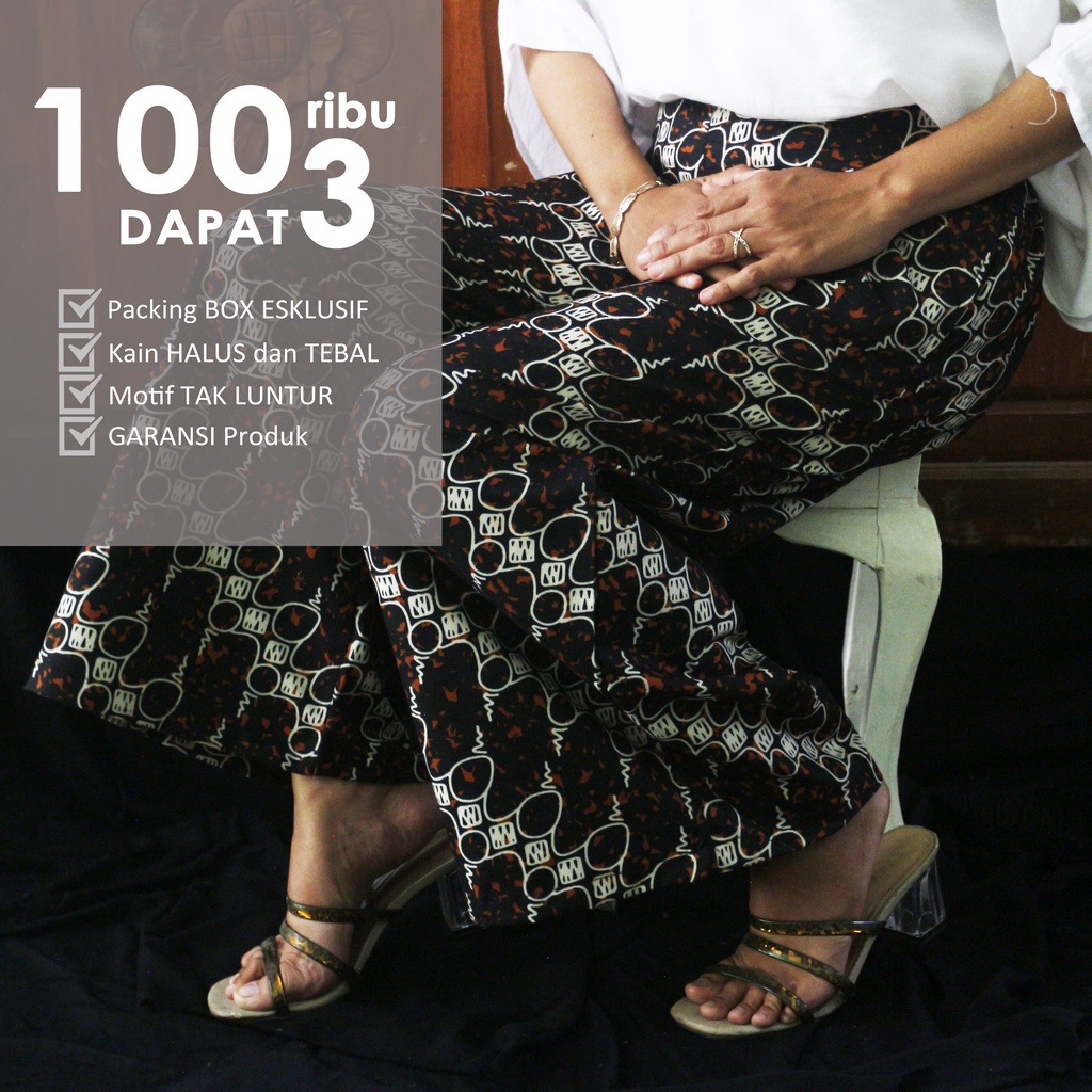 Jual Celana Kulot Batik Wanita Motif Parang Wicaksana Sogan Pekalongan ...