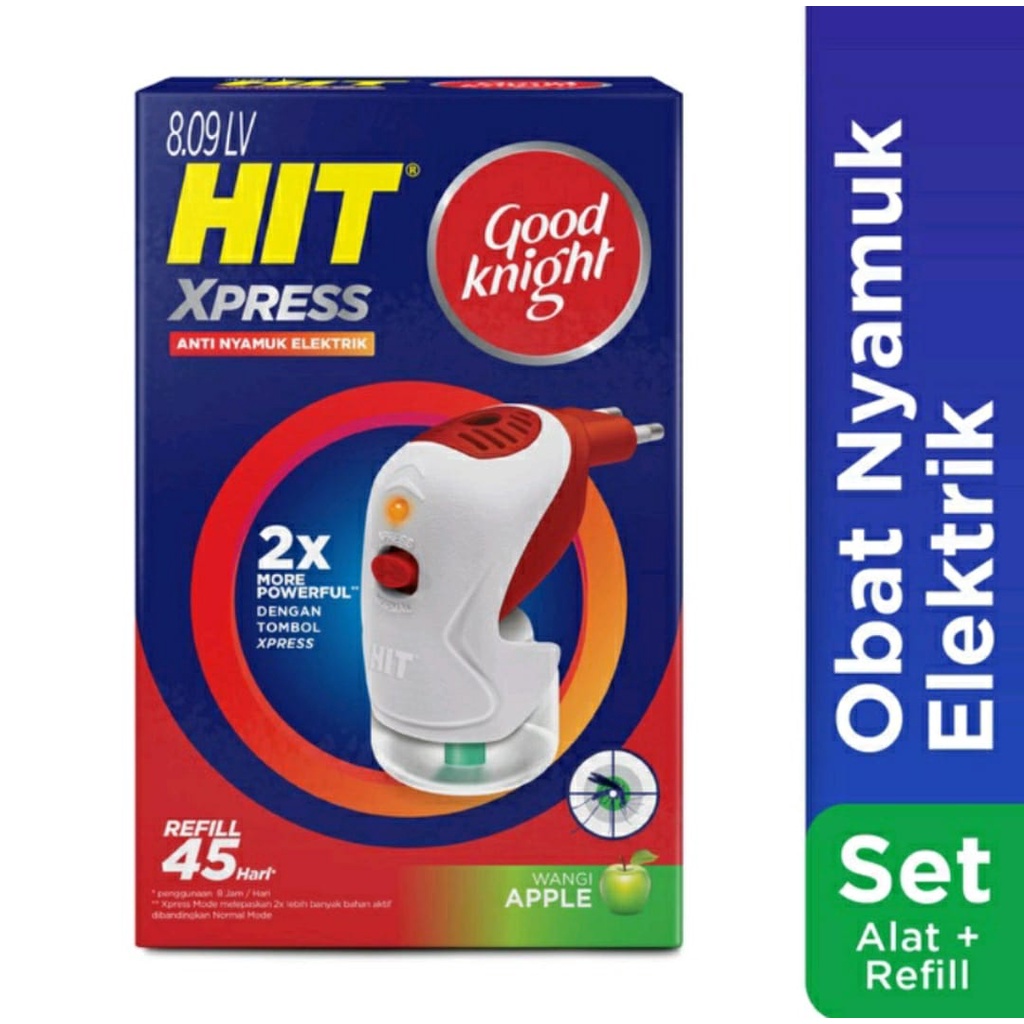 Jual Hit Good Knight Xpress Refill Fresh Apple Set Alat - Obat Nyamuk ...
