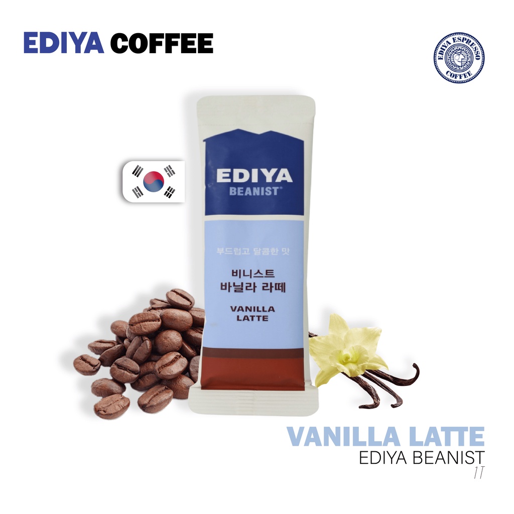 Jual EDIYA BEANIST Vanilla Latte 1pcs - Kopi Kemasan Korea | Kopi Bubuk ...