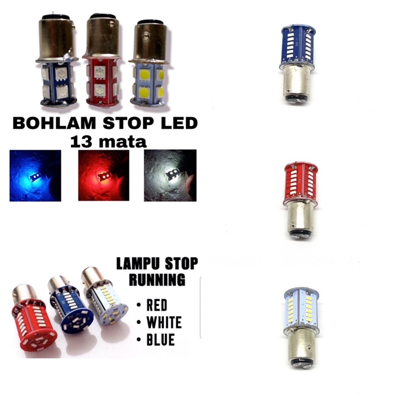 Jual Lampu Rem Stop LED Bayonet 30 Mata Running Kedip Kaki 2 DC-12 V ...