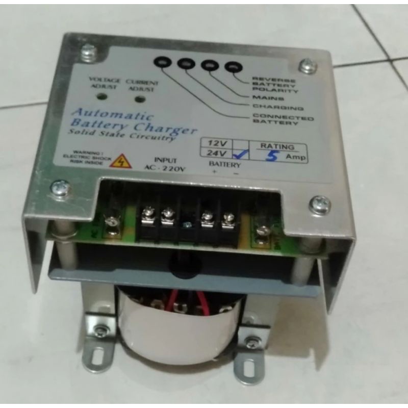 Jual CHARGER AUTOMATIC BATERAI AKI 24V 5A CHARGER AUTO TRAFO PANEL AMF ...