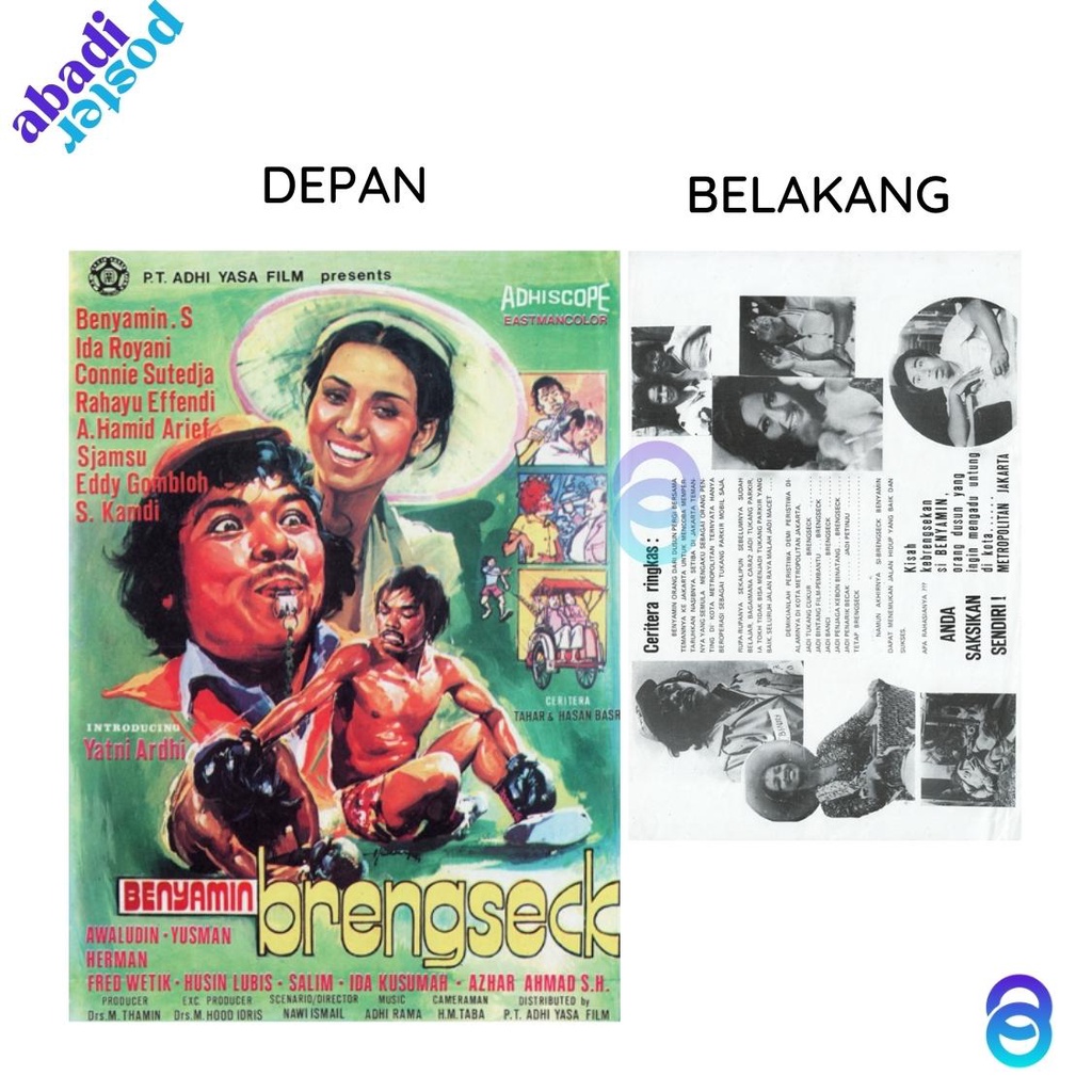 Jual poster film lawas benyamin brengsek - poster film benyamin ida ...