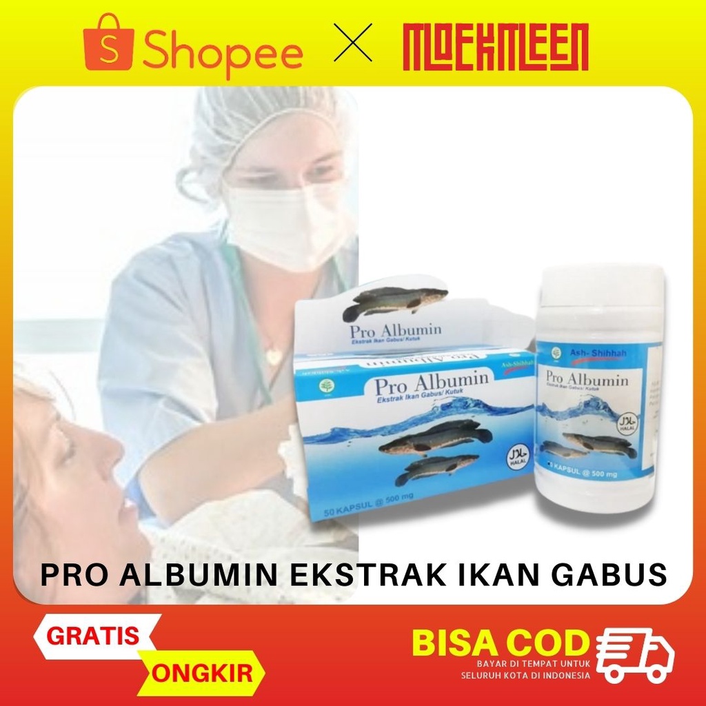 Jual Pro Albumin Isi 50 Kapsul Efektif Obat Luka Paska Operasi Agar ...