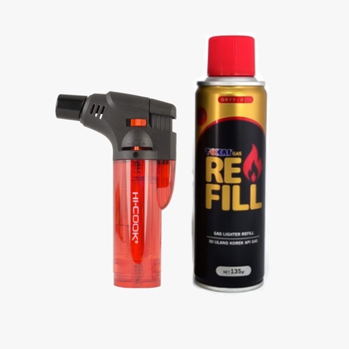 Jual Korek Api Torch Lighter Hi-Cook PLUS isi Gas Tokai 135gr | Shopee ...