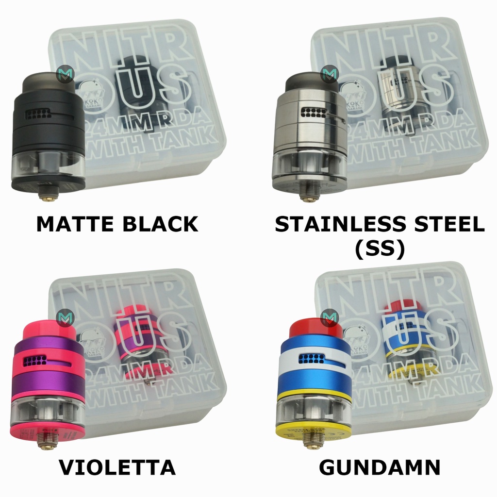 Jual Atomizer Vape Nitrous RDA RDTA 24MM With Tank Authentic By Koko ...