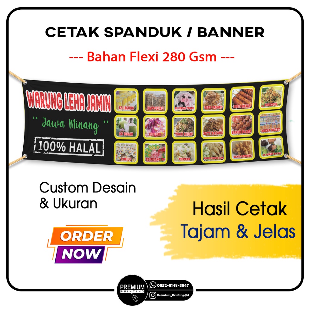 Jual CETAK BANNER SPANDUK MURAH | | Bisa Custom Desain & Ukuran ...