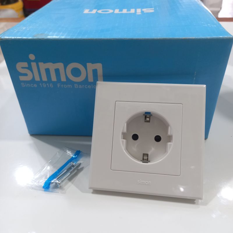 Jual Stop Kontak Simon Dinding Tipe Schuko | Shopee Indonesia