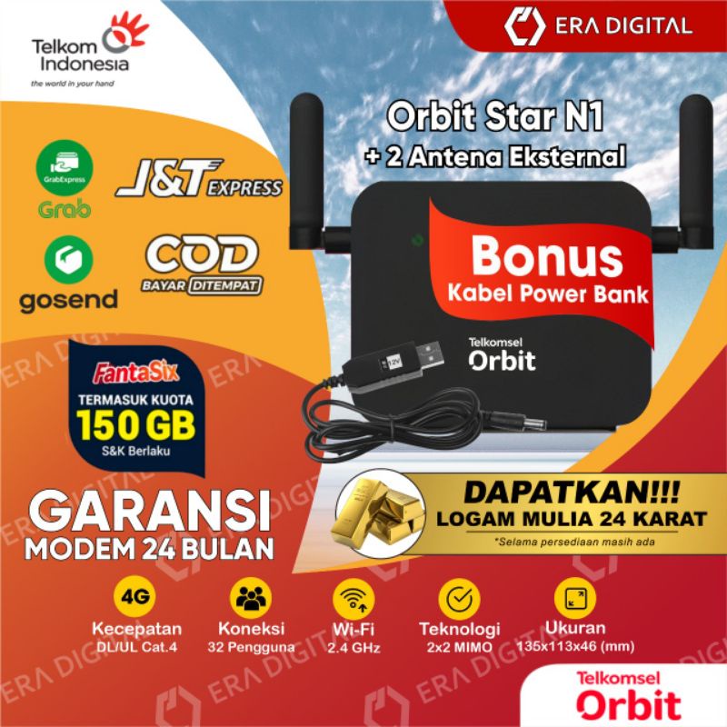 Jual Modem Wifi Mifi Telkomsel Orbit Star N1 Router HKM 0127-A GSM 4G ...
