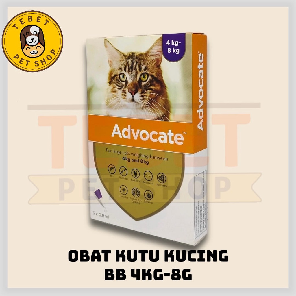 Jual ADVOCATE FLEA AND TICKS 4KG - 8KG FOR CAT OBAT KUTU KUCING ...