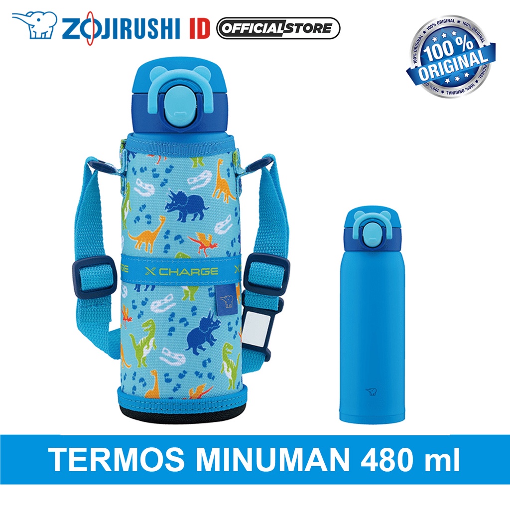 Jual Zojirushi SM-UA48 AJ Vacuum Bottle Termos Air Panas Anak - 480mL [Blue] | Shopee Indonesia