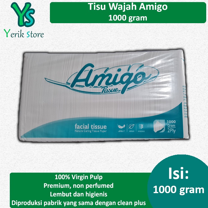 Jual Tisu Wajah Amigo 2 Ply isi 1 kg FACIAL TISSUE TISU 1000 GR TISU 1 ...