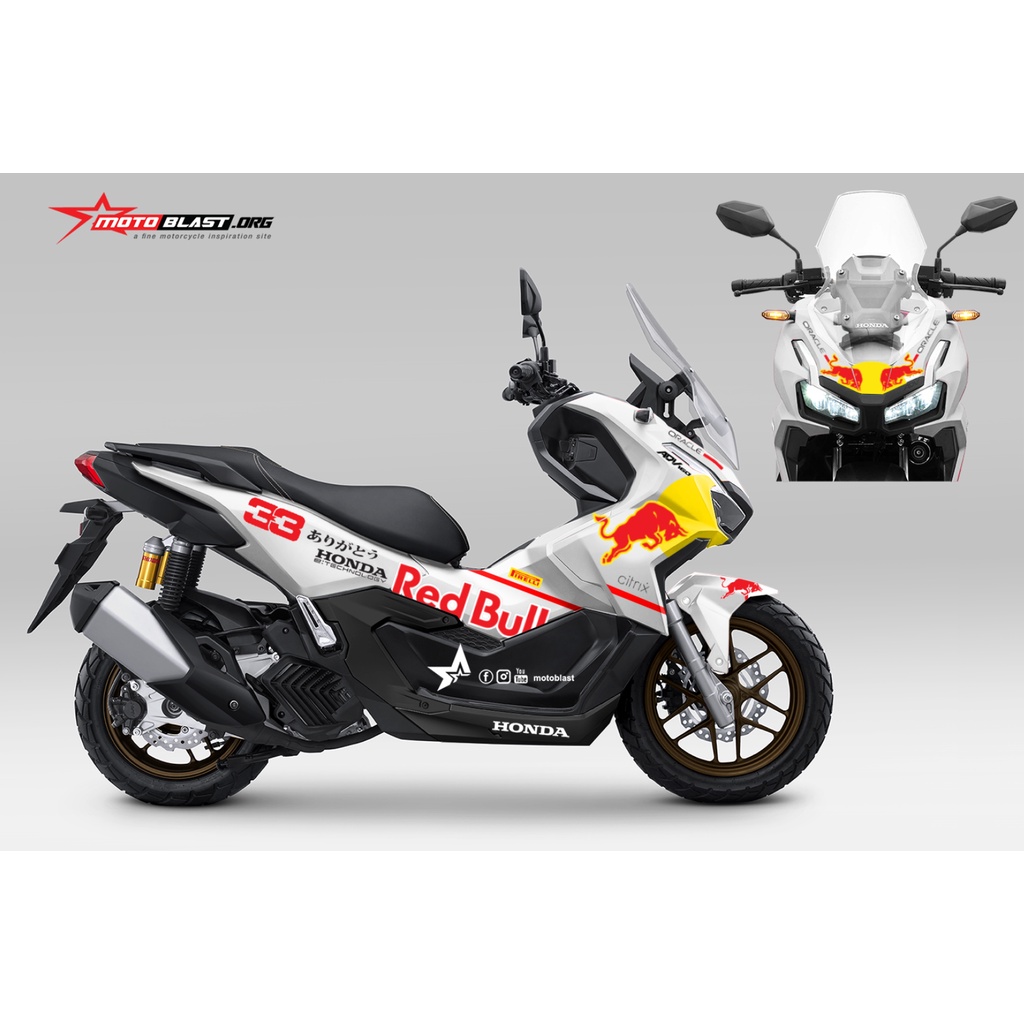Jual Decal Stiker Honda ADV 160 Livery Redbull White Ferrari Formula 1 ...