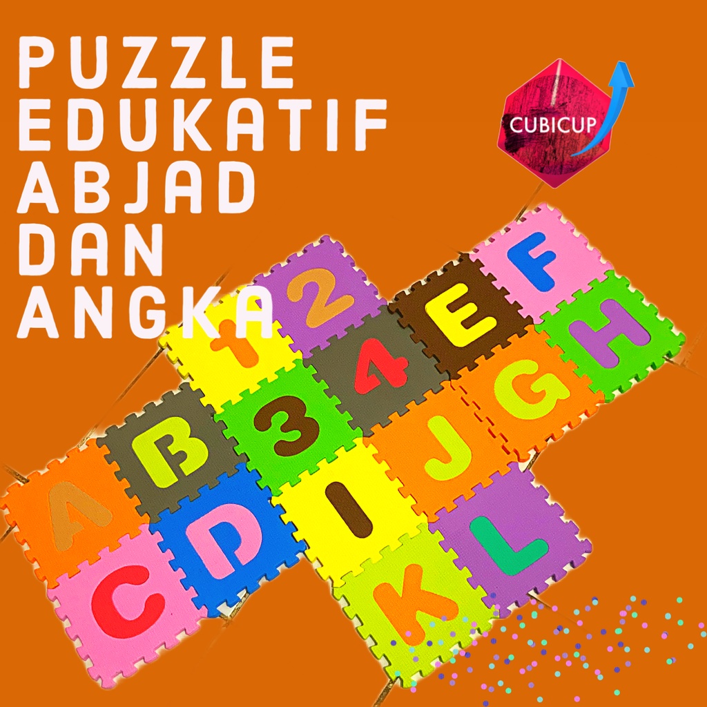 Jual PUZZLE EDUKATIF PLAYMAT ABJAD Dan ANGKA Tebal 10mm | Shopee Indonesia