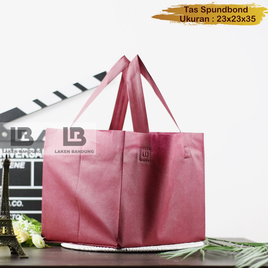 Jual Tas Box Spunbond Goodie Bag Standing Handle press Kuat Ukuran ...