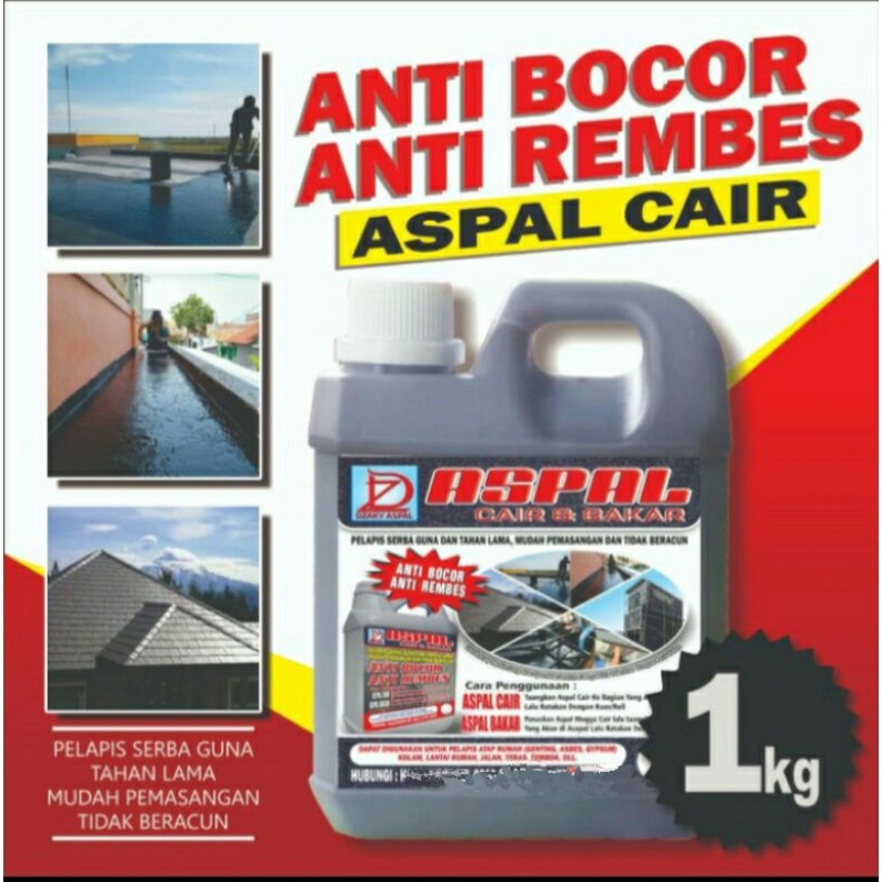 Jual ASPAL CAIR 1KG asphalt emulsion / aspal waterproofing/ pelapis ...