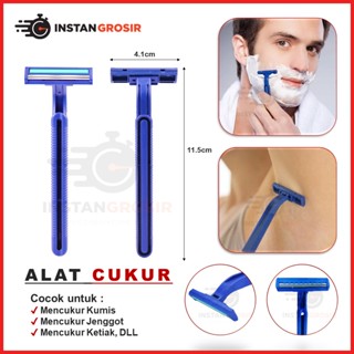 Jual alat cukur kumis dan jenggot 2 mata pisau cukuran ketiak pencukur ...