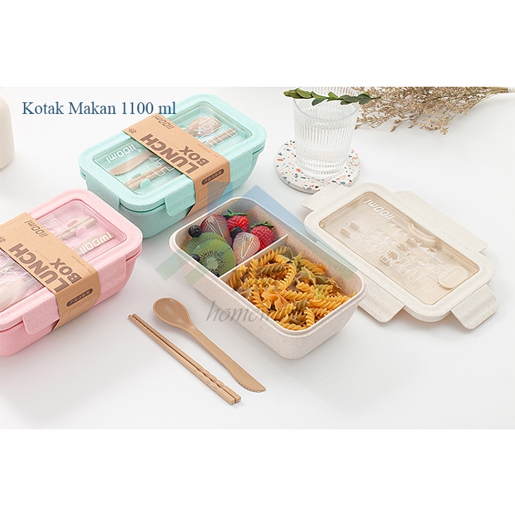 Jual Jerami Gandum Lunch Box 1100ML / Kotak Bekal Makan WHEAT STRAW ...