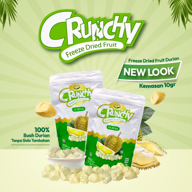 Jual Buah Kering/Crunchy Durian/Freeze Dried Fruit Durian 10gr/Buah ...