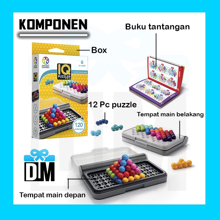 Jual Iq Puzzle Original Kotak Rectangle Kanoodle 3d Pyramid Brain Logic ...