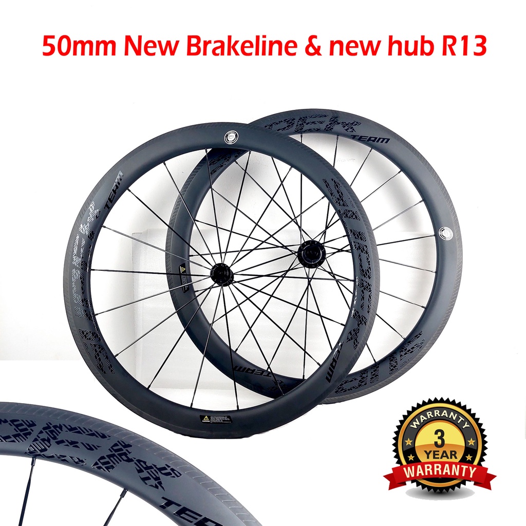 Jual Superteam 50mm New Brakeline Carbon Clincher Wheelset Rim Brake ...
