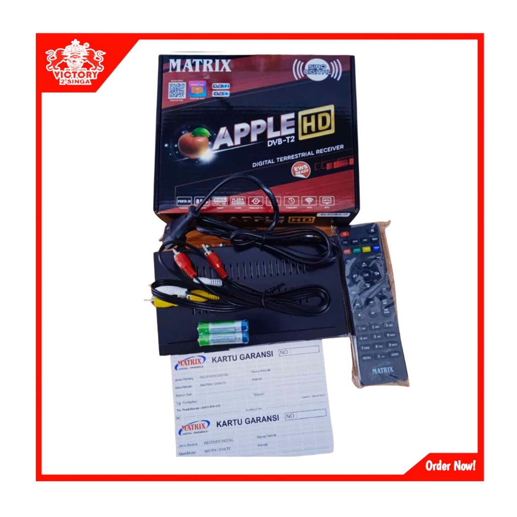 Jual STB MATRIX / Set Top Box Tv Digital Matrix DVB T2 Apple Merah /set ...