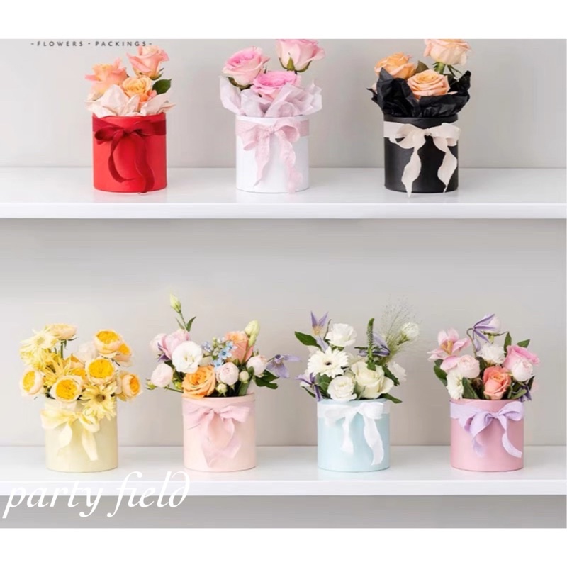 Jual Bloom box HARD COVER / round flower box / box bulat / box buket bunga | Shopee Indonesia