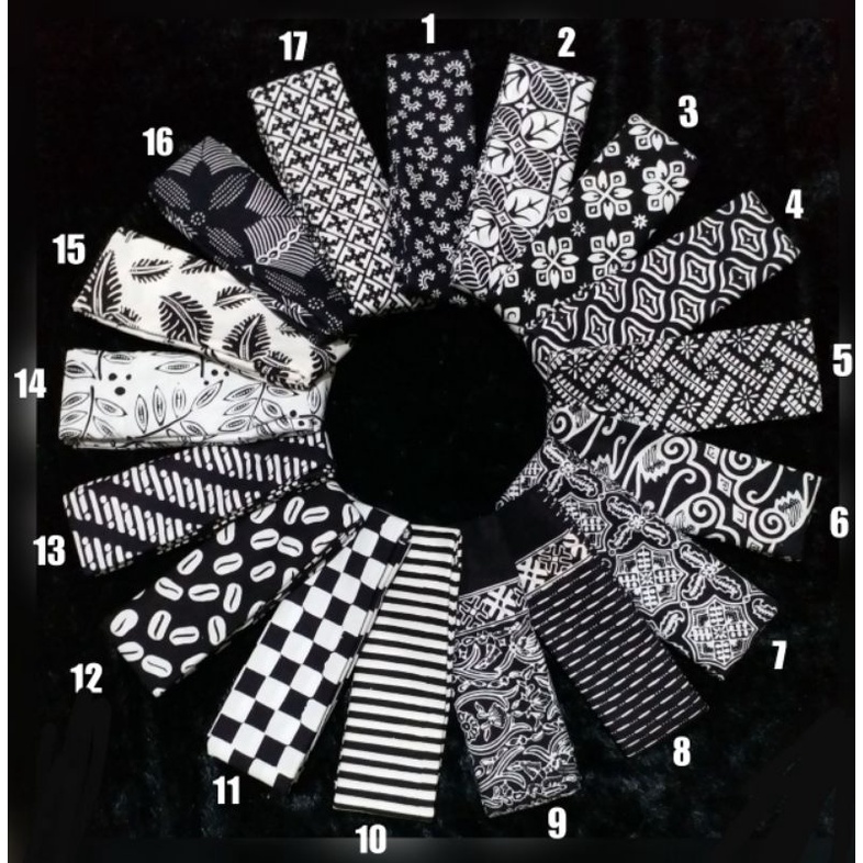 Jual Kain Batik Cap Katun Hitam Putih Batik Cap Halus Hitam Putih Kain ...