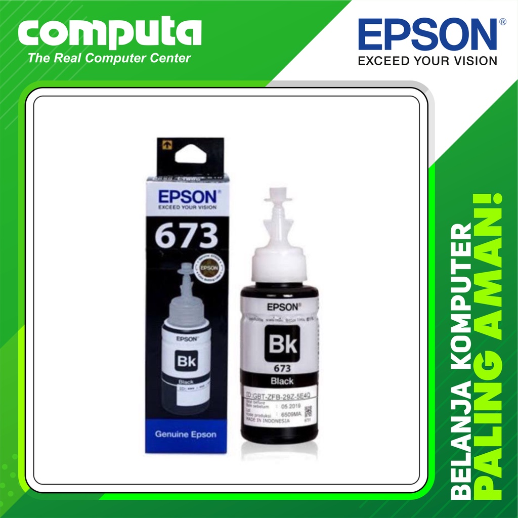 Jual Tinta Original Epson 673 Black Ink Tank | Shopee Indonesia