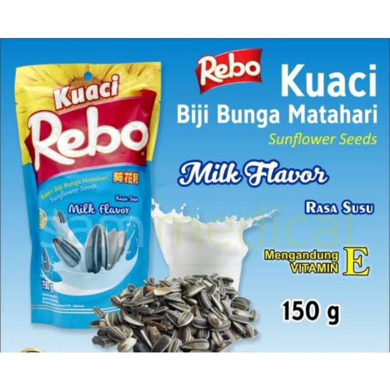 Jual Kuaci Rebo rasa Susu 150gr | Shopee Indonesia