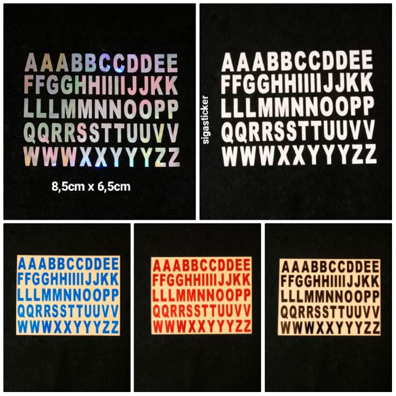 Jual stiker sticker HURUF ABJAD kecil cutting | Shopee Indonesia